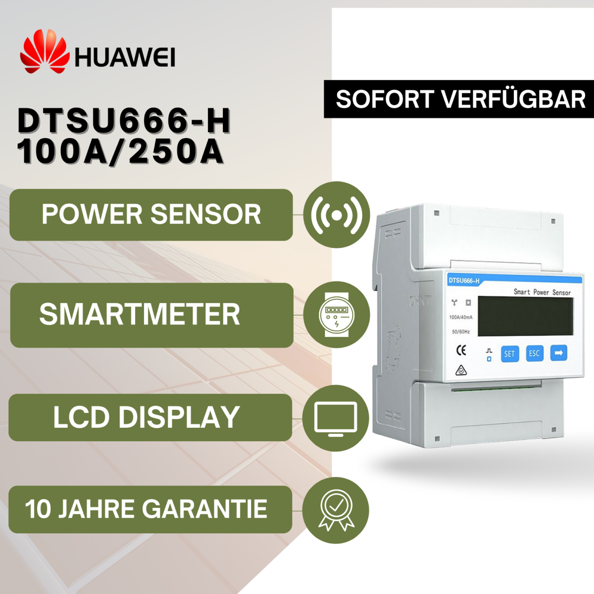 HUAWEI® DTSU666-H Smart Power Sensor Meter 100A DTSU Smartmeter, 129,71